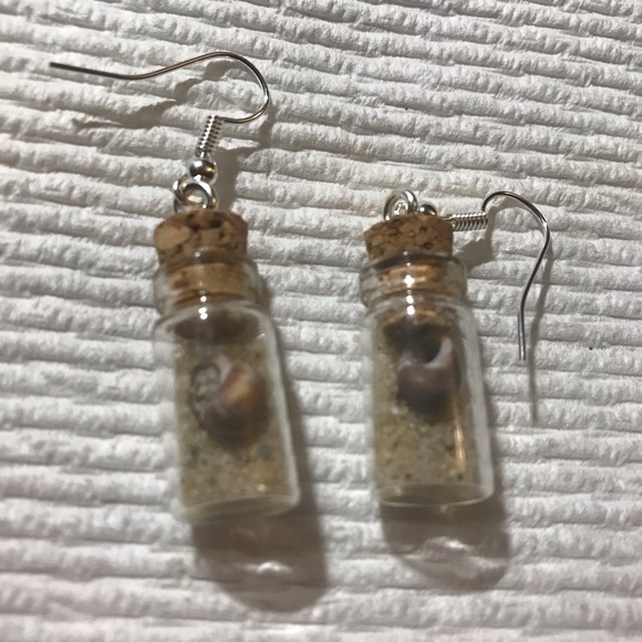 Jewelry | Tiny Bottle Sandshell Earrings | Poshmark